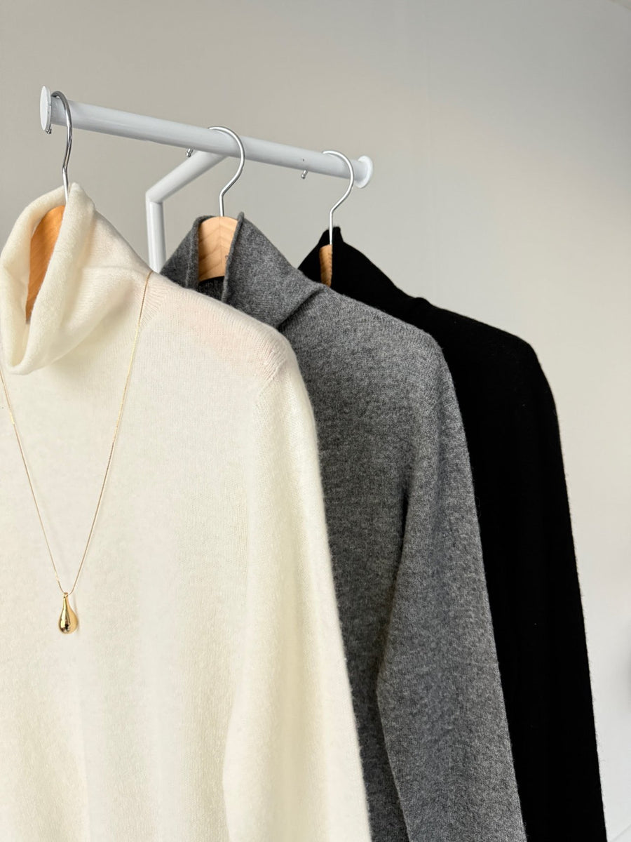 Wool 100 Whole Garment Turtleneck Top – Sunique
